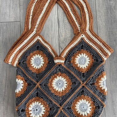 Hannah Tote Bag Pattern PDF Digital Download Granny Square Crochet Bag ...