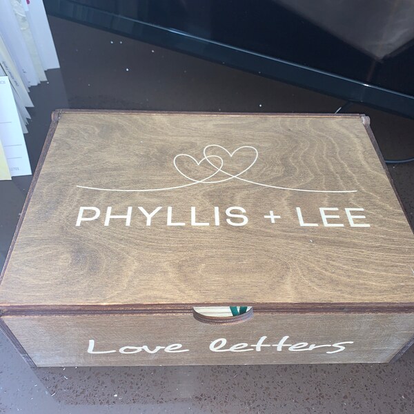 Love Letter Box Valentines Day Gift Box Personalized Small Wooden ...