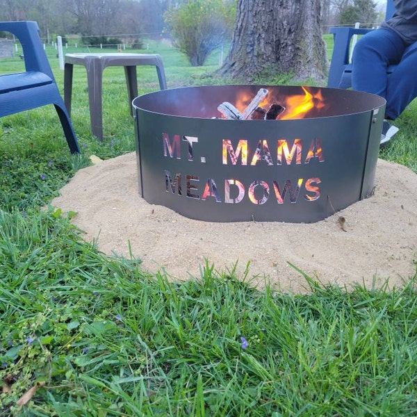 Personalized Heavy Duty Solid Fire Ring, 12" Tall, Wedding Gift ...