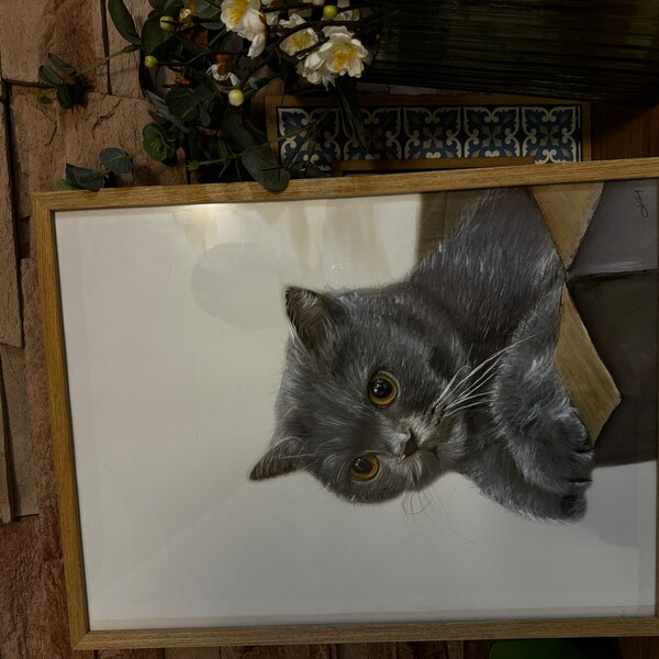 Custom Watercolor Pet Portrait From Photo, Real Handmade Dog Painting ...