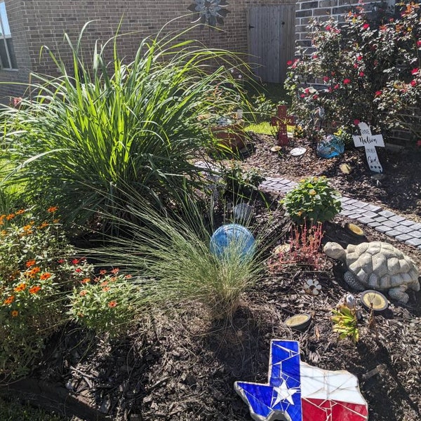 Texas Flag Stepping Stone With Mosaic Top! - Etsy