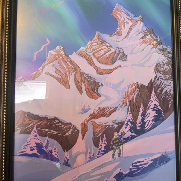 HEBRA PEAK Artwork Print, the Legend of Zelda, Breath of the Wild ...