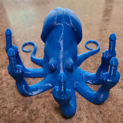 Dicktopus Fucktopus Angry Octopus Penis Middle Finger Dickasaurus Rex ...