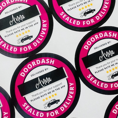 Uber Eats Delivery Stickers for Gig Workers. Custom Personalized Uber ...
