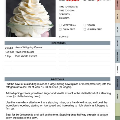 Digital Recipe Book for Goodnotes, Notability Hyperlinked iPad Planner ...