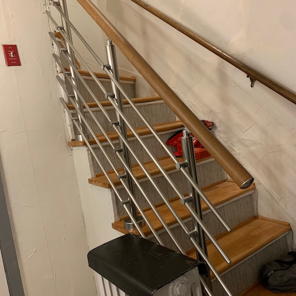 Modern Stairs Balcony Hand Rail Staircase Railing Kit - Aluminium Knee ...