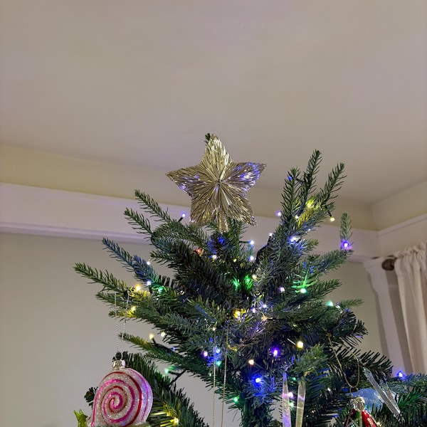 Handmade Christmas Tree Topper - Unique Xmas Tree Star Top - Rose Mini ...