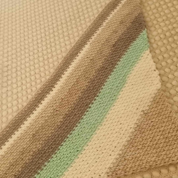 C2C Moss Stitch Crochet Pattern With Mini Bobble Border, Linen Stitch ...