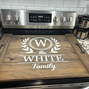 Custom Stove Cover for Gas or Electric Stoves Noodle Board Kitchen ...