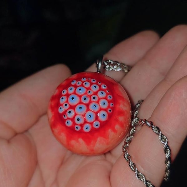 Lkbird Cthulhu Eye Pendant Handmade Eldritch Horror Jewelry US Polymer ...