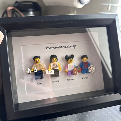 Personalized Mini Me Minifigure Frame. for up to 5 Figures. - Etsy