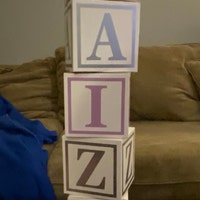 Baby Shower Blocks / Baby Shower Decor / Personalized Baby Blocks With ...