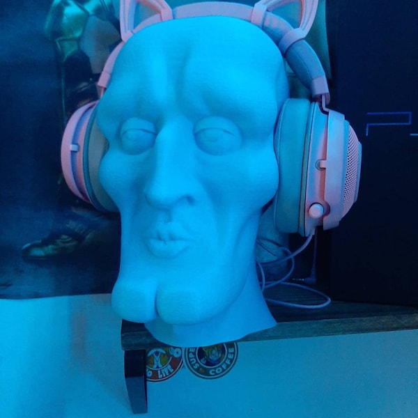 Handsome Squidward Headphone Stand | Gamer Headset Stand | Perfect ...