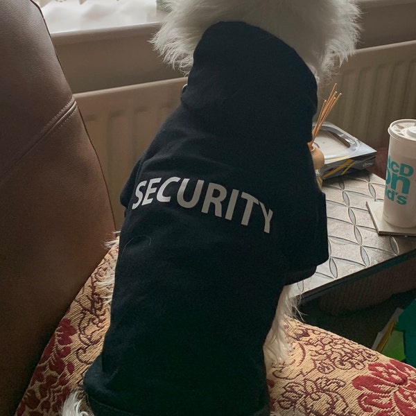 SECURITY Dog Sweatshirt Hoodie - Dog Sweater - Dog Jumper - Printed Dog ...