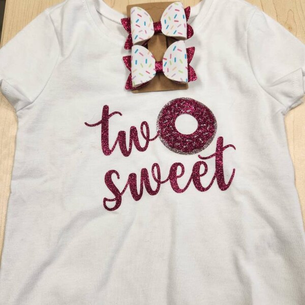Two Sweet Donut SVG Cut File, 2nd Second Birthday SVG, 2 Years Old Girl ...
