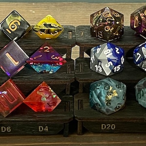 Wooden Wall Mounted Dice Holder and Display for Standard TTRPG - Etsy