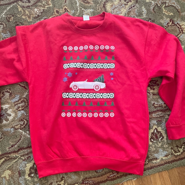 Austin-healey Sprite Bugeye Ugly Christmas Sweater Hot Rod Xmas Gift ...