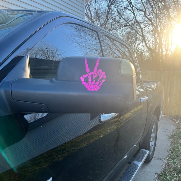 Skeleton Peace Sign Vinyl Decal, Peace Sign Sticker, Peace Sign Decal ...