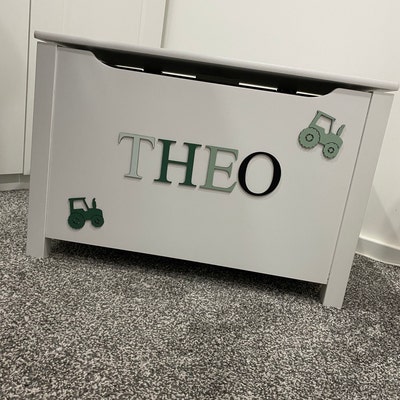 Personalised Toy Box Name & Embellishments. Toy Box Decor. Bedroom Door ...