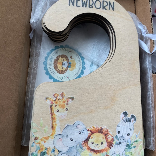 Safari Clothing Dividers, Safari Animal Baby Clothing Divider, Wood ...