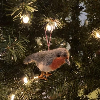 Tufted Bird Christmas Ornament Fair Trade Robin Handmade in Nepal - Etsy