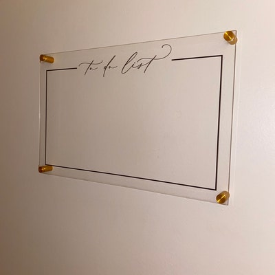 Acrylic to Do List Board for Wall Family Command Center Dry Erase Board ...