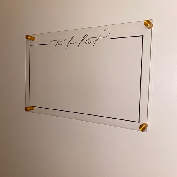 Acrylic to Do List Board for Wall Family Command Center Dry Erase Board ...