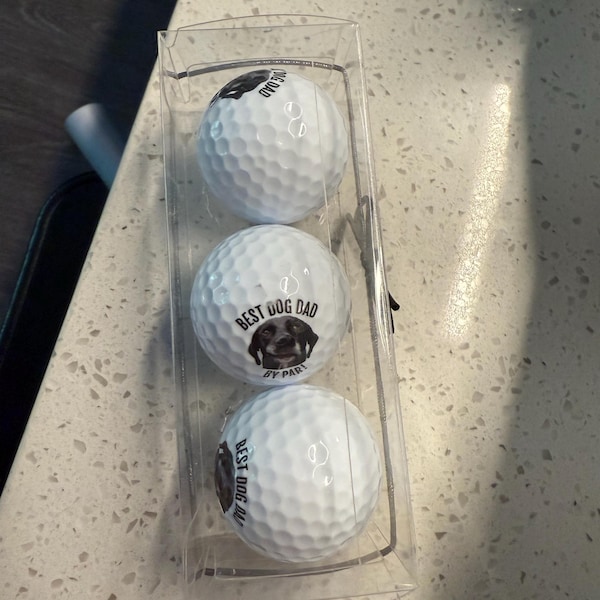 Custom Golf Balls, Dad Golf Ball, Dog Face Golf Balls, Custom Dog Gift ...