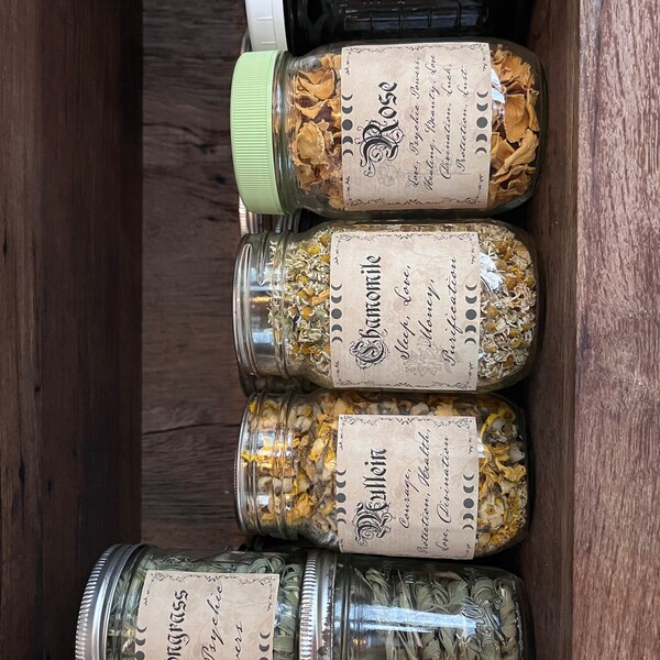 Witchy Spice Jar Labels | Digital Download Printable | Apothecary Spice ...