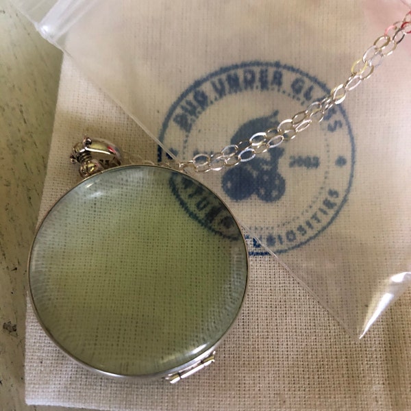 Sterling Silver and Glass Locket Large 1 1/2 Inch Window #1 - Etsy