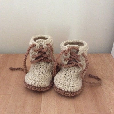 CROCHET PATTERN for Baby Boys combat Boot Crochet Pattern, Beige ...