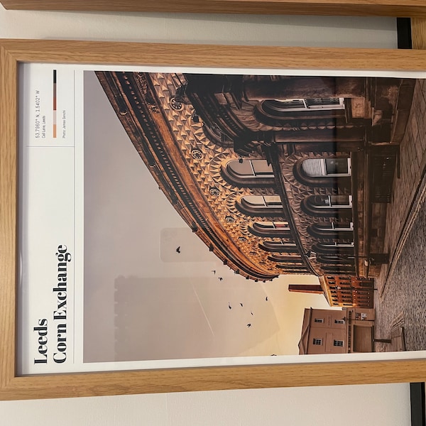 Leeds Corn Exchange Travel Poster | Leeds, West Yorkshire Print | Call ...