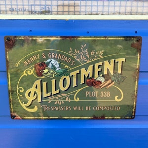 Personalised Allotment Sign Metal Garden Vegetable Patch Wall - Etsy UK