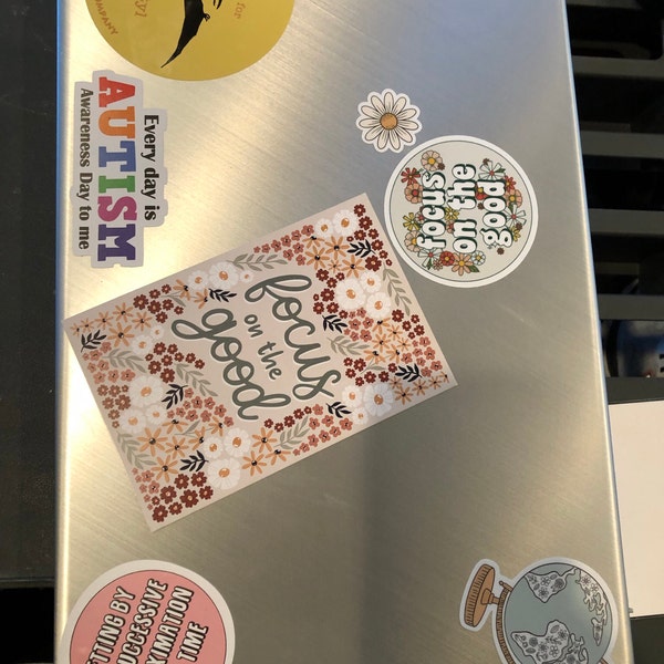 Focus on the Good Sticker | Quote Stickers | Flower Stickers ...
