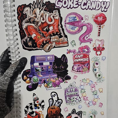 Gore Candy Waterproof Sticker Sheet - Etsy