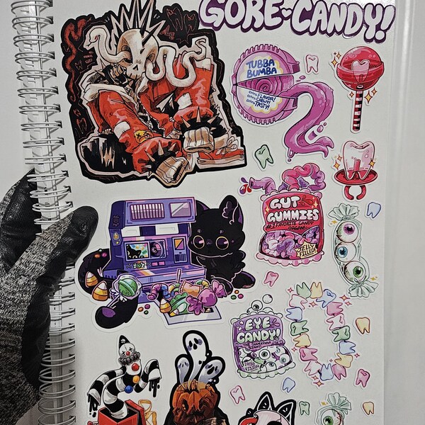 Gore Candy Waterproof Sticker Sheet! - Etsy