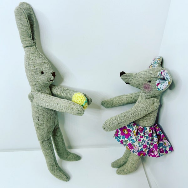 DIY Mini Mouse Family Toy Sewing Pattern no Clothes Cute Scandi Rag ...