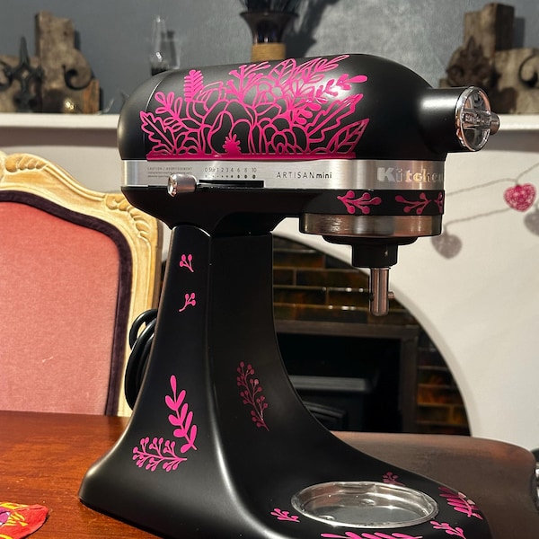 Floral Inspired Design Kitchenaid Mixer Decal Sticker| Kitchen Mixer ...