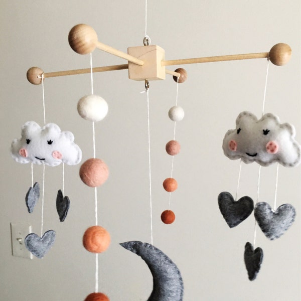 Wooden Baby Mobile Hanger, Wooden Baby Mobile Frame, Nursery Mobile ...