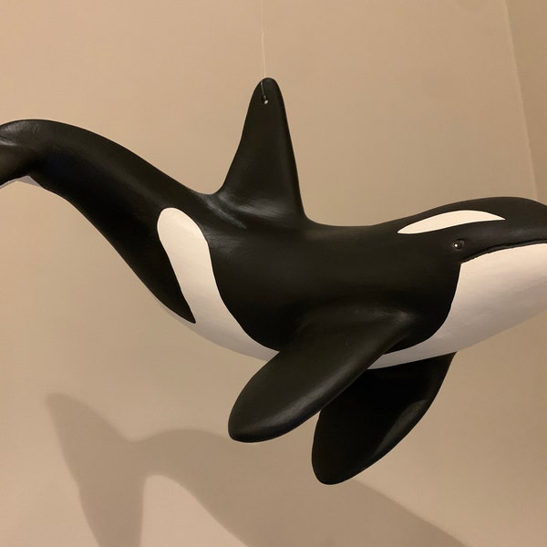 Killer Orca Whale Diving Straight Hanging Sculpture for Ceiling or ...