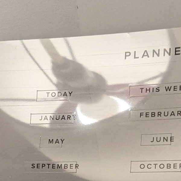 Transparent Planner Bookmark A5 A6 | Today Bookmark | Planner Minimal ...