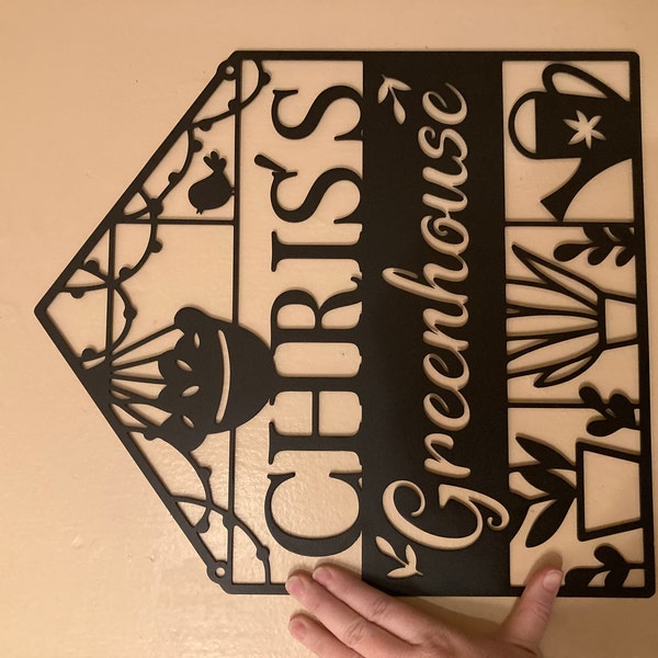 Custom Metal Greenhouse Sign ~ Hanging Personalized Garden Sign - Etsy