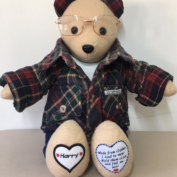 Personalised Heart Shaped Memory Patch Memory Bear Patch Memory Cushion ...