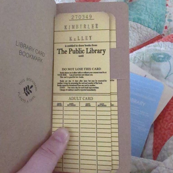 Personalised Old Fashioned Vintage Public Library Card Bookmark - Etsy