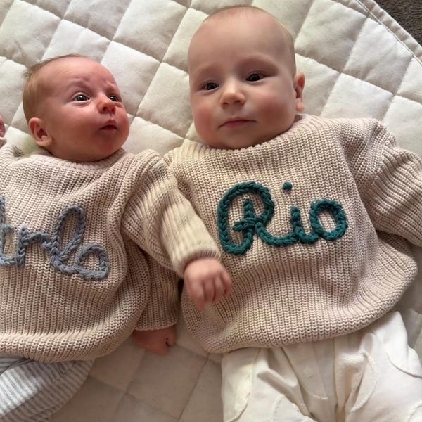 Cute Customized Name Baby Sweaters, Adorable Personalized Hand ...