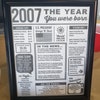 2007 the Year You Were Born PRINTABLE 2007 Birthday Sign, PRINTABLE ...