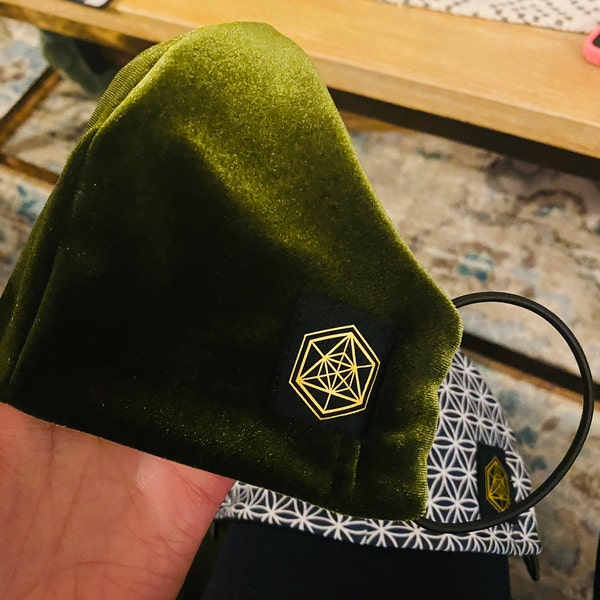 Green Face Mask | Adjustable Face Mask| Face Mask | Velvet Face ...