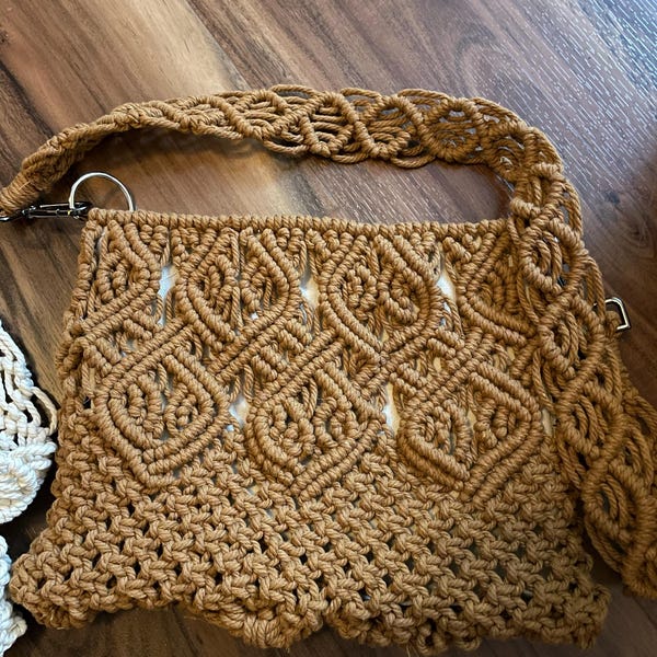 Macrame Patterns, Macrame Bag Pattern With PDF and Video Instruction - Etsy
