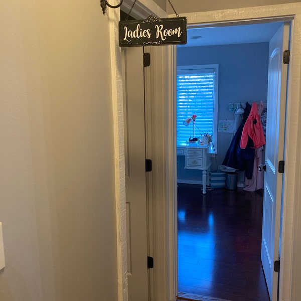 2-sided 4.5" X 11" Rectangular Metal Room Sign and Bracket With Custom ...