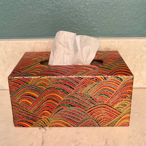 Handcrafted Tissue Box Cover Made With Japanese Chiyogami Washi Paper ...